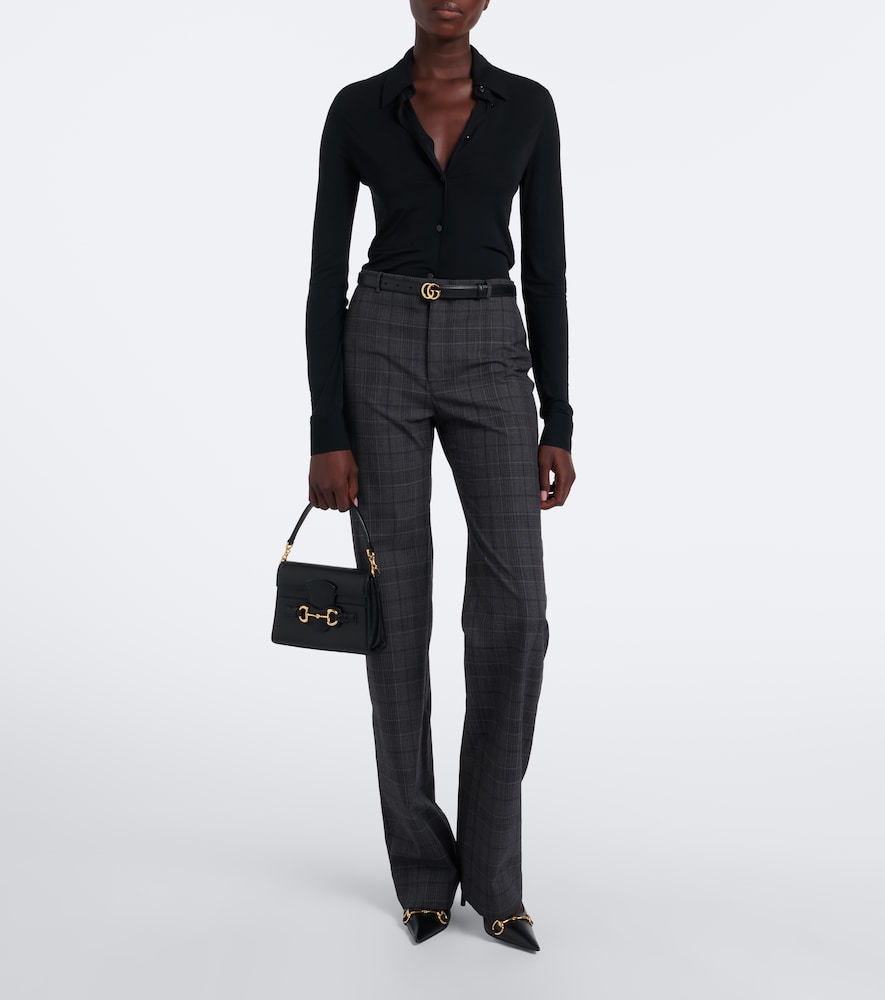 GUCCI Gucci Checked Wool Straight-Leg Trousers