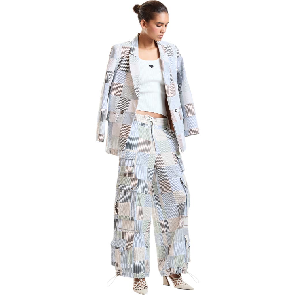 CYNTHIA ROWLEY Cynthia Rowley Seersucker Cargo Pants