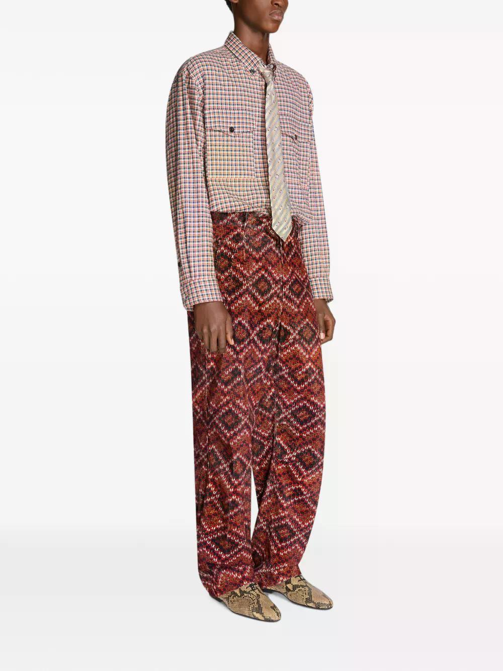 DRIES VAN NOTEN DRIES VAN NOTEN Printed Corduroy Pants