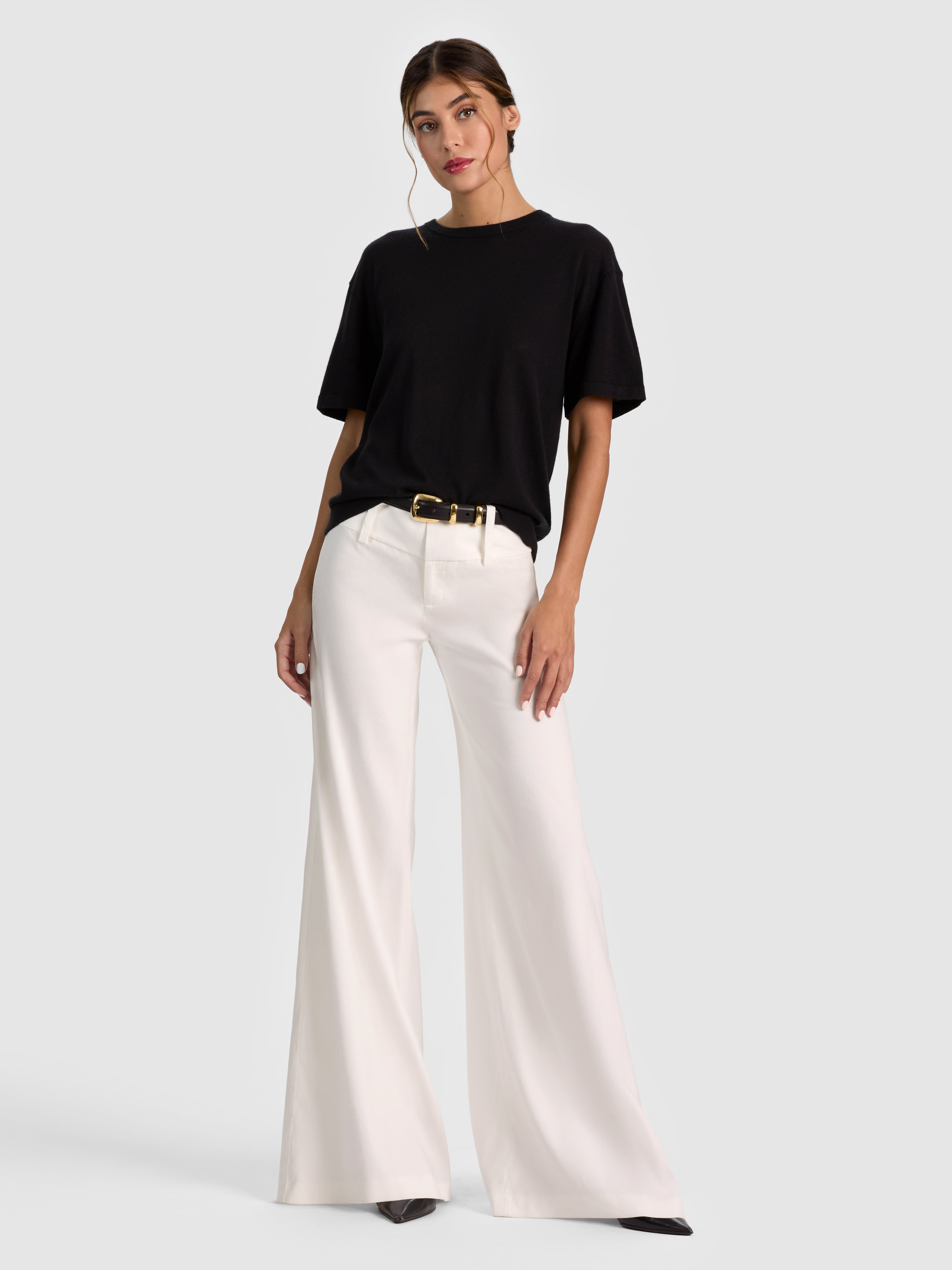 ALICE + OLIVIA Alice + Olivia Amelie Cashmere Knit Tee