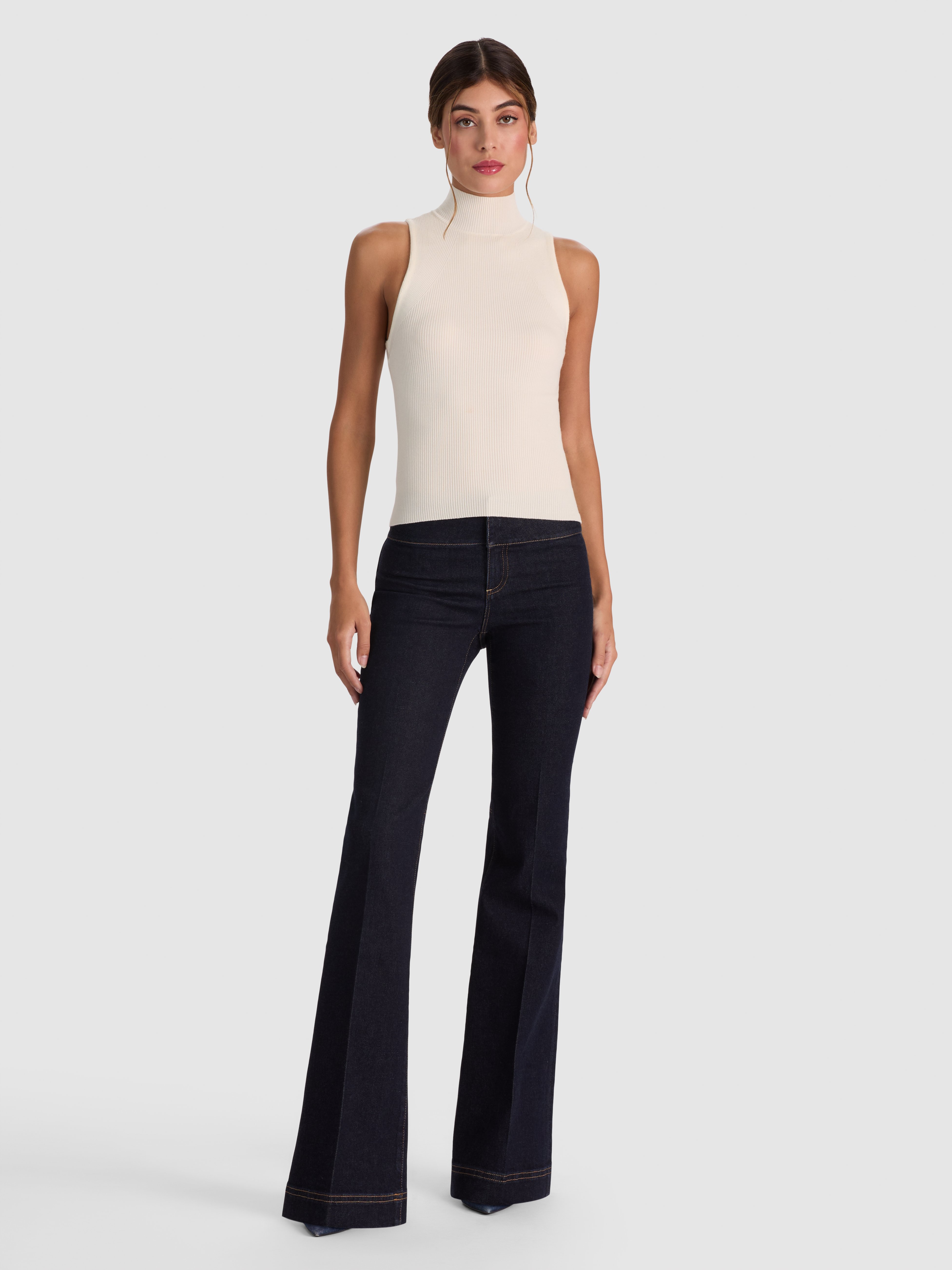 ALICE + OLIVIA Alice + Olivia Darcey Wool Sleeveless Turtleneck Tank