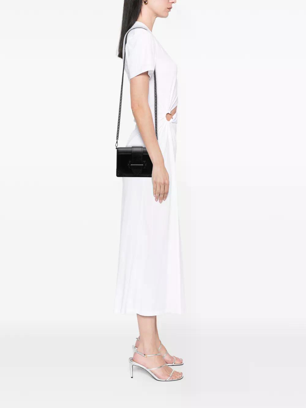 PRADA Prada Saffiano Trimmed City Calf Cahier Crossbody Bag