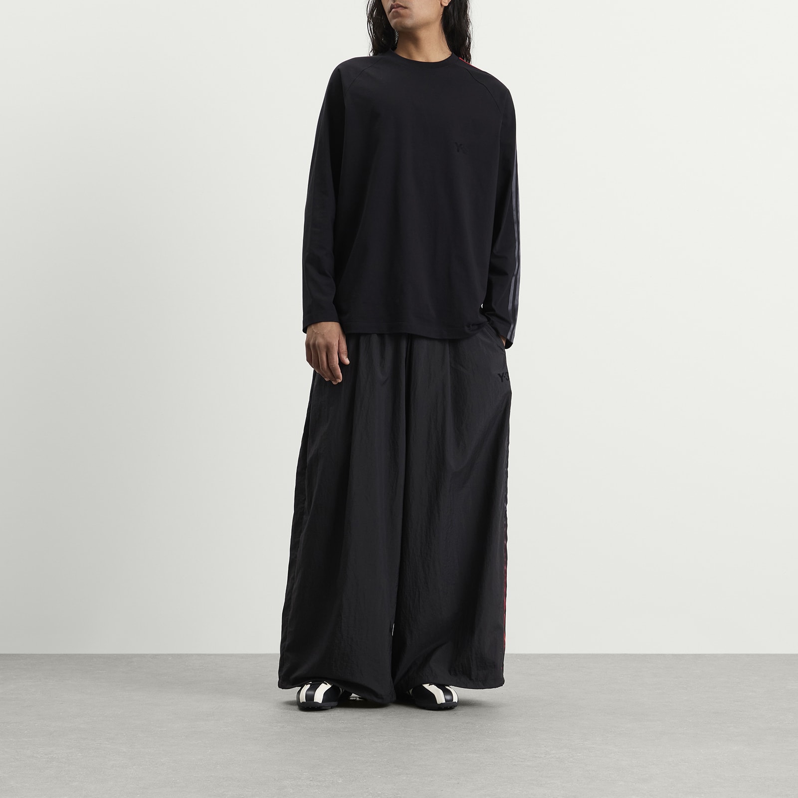 Y3 oversized gradient stripes long sleeve t-shirt