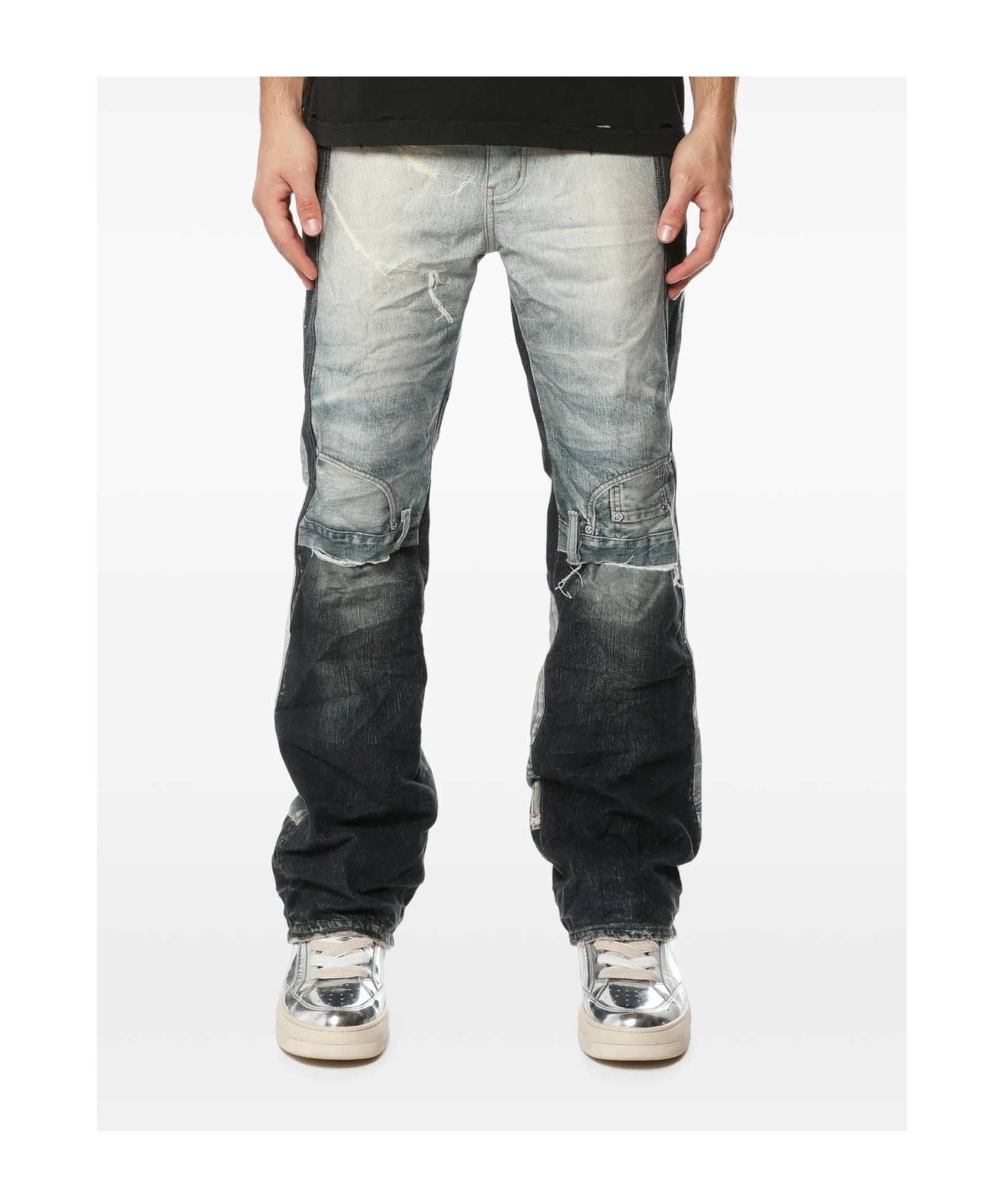 PURPLE BRAND PURPLE BRAND Patchwork Distressed Jeans