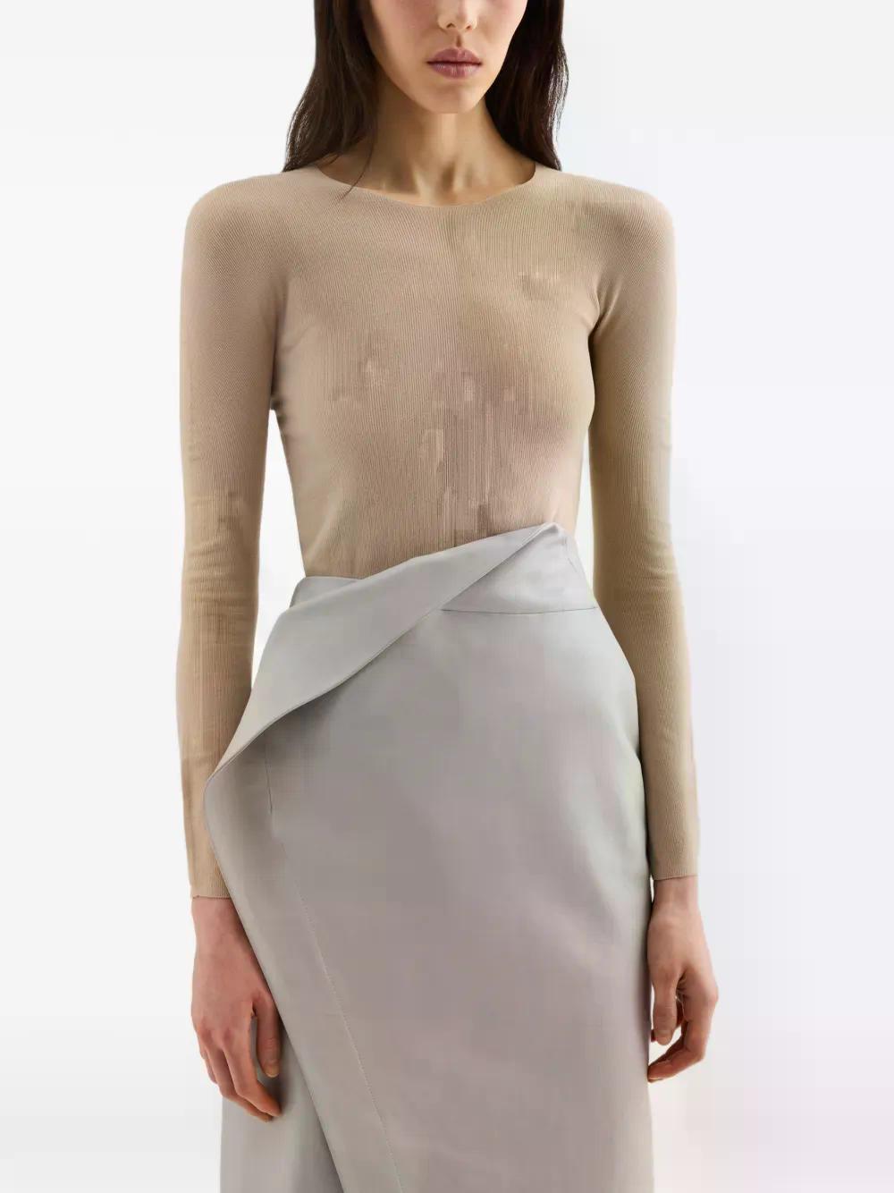JIL SANDER Jil Sander Ribbed Knit Long Sleeve Top