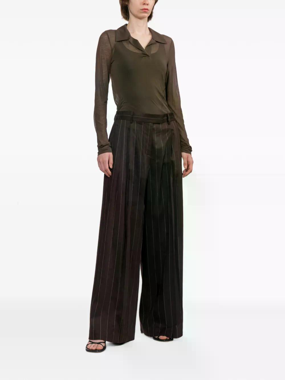 HELMUT LANG Helmut Lang Pinstripe Wide-Leg Trousers