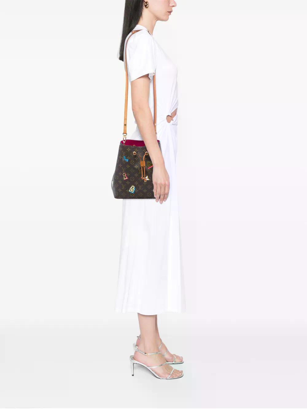 LOUIS VUITTON Louis Vuitton Monogram Love Lock Neonoe MM Bucket Bag