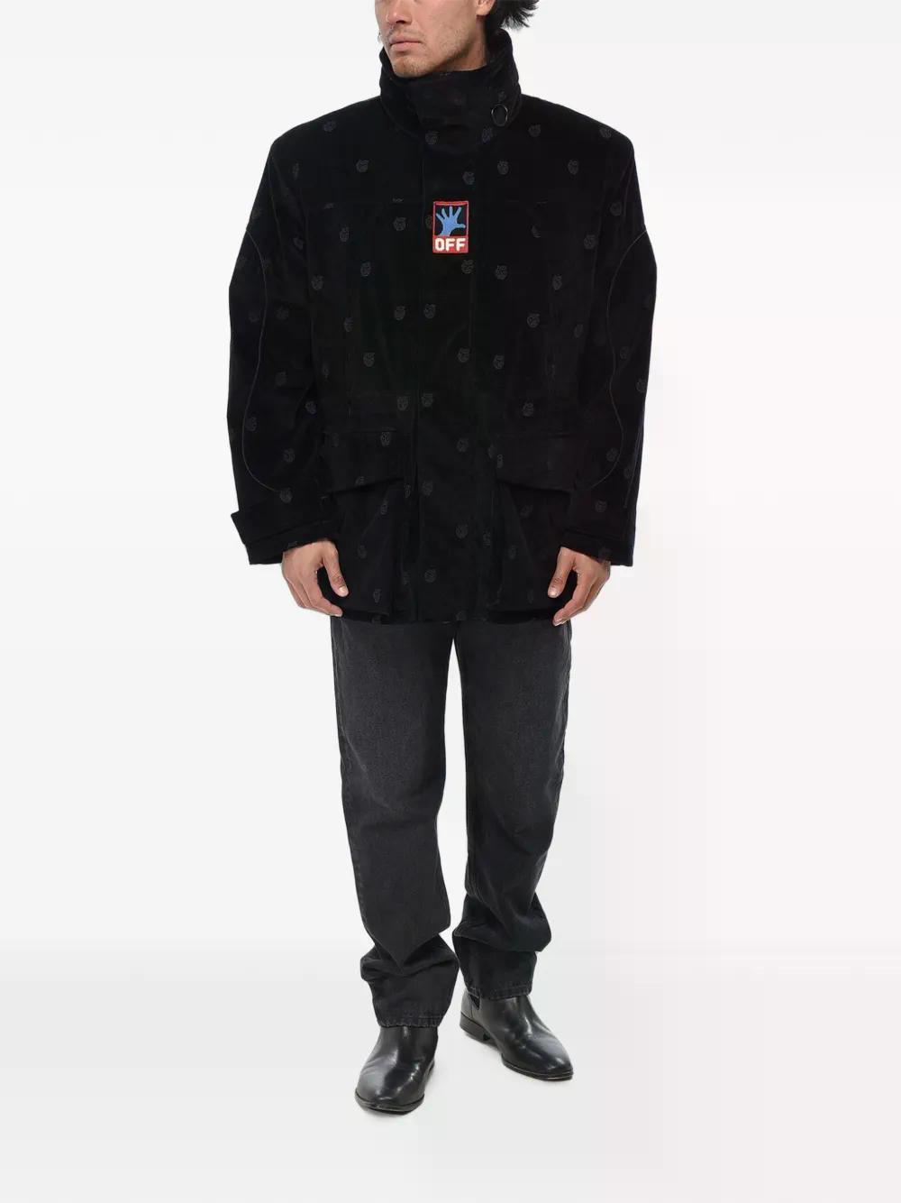 OFF-WHITE Off-White Hands Off Embroidered Velour Jacket