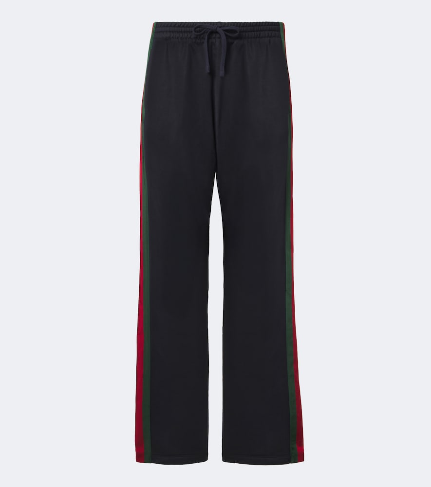 GUCCI Gucci Rhyton Leather Sneaker with Web Detail