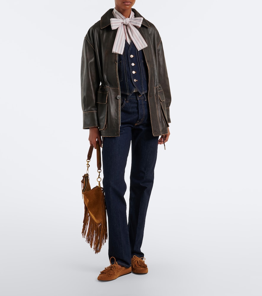 POLO RALPH LAUREN Polo Ralph Lauren Striped Cotton Poplin Shirt with Bow Detail