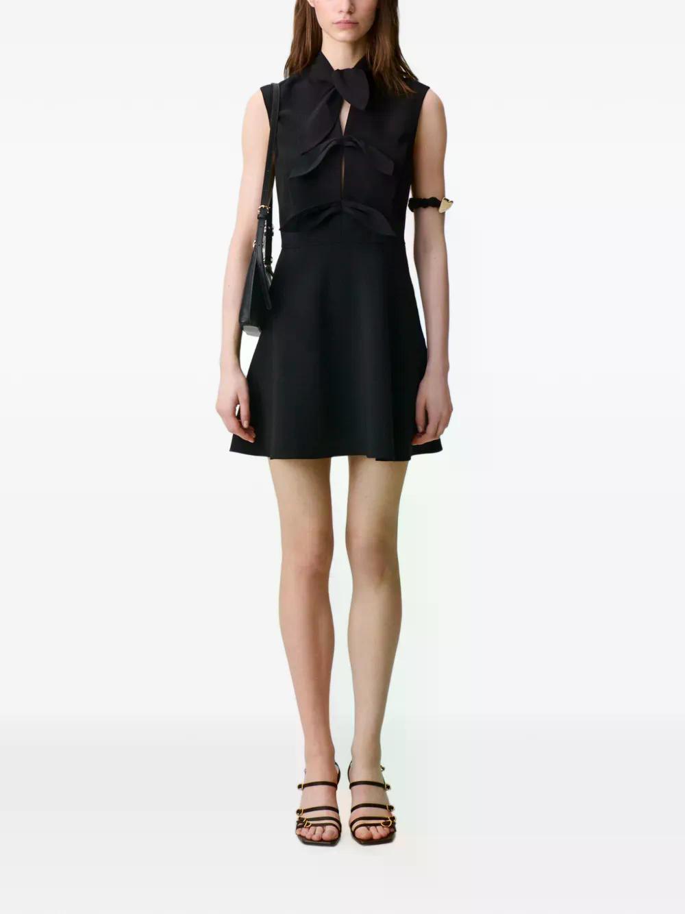 CLAUDIE PIERLOT Claudie Pierlot Sleeveless Tie-Neck Skater Dress