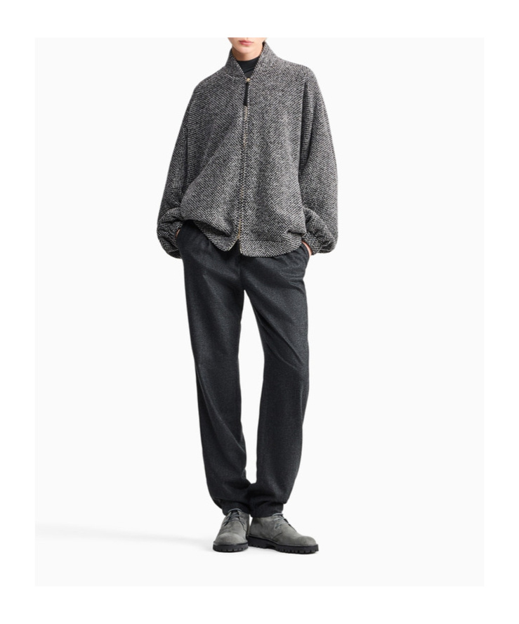GIORGIO ARMANI Giorgio Armani Zip-Up Jacket with Oversized Sleeves