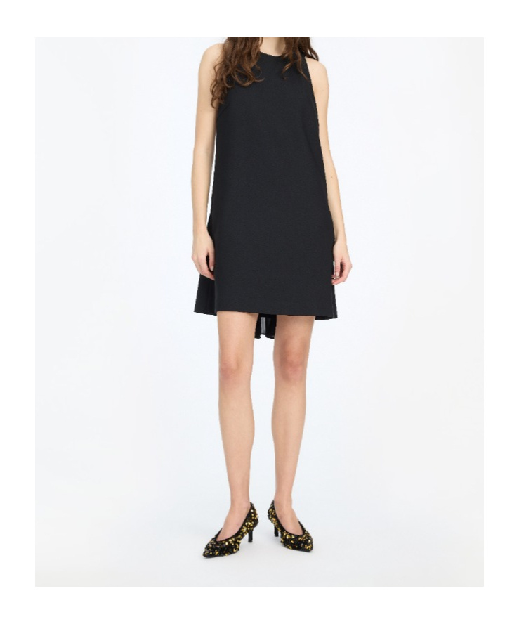ROTATE BY BIRGER CHRISTENSEN ROTATE Sleeveless Draped Back A-Line Mini Dress