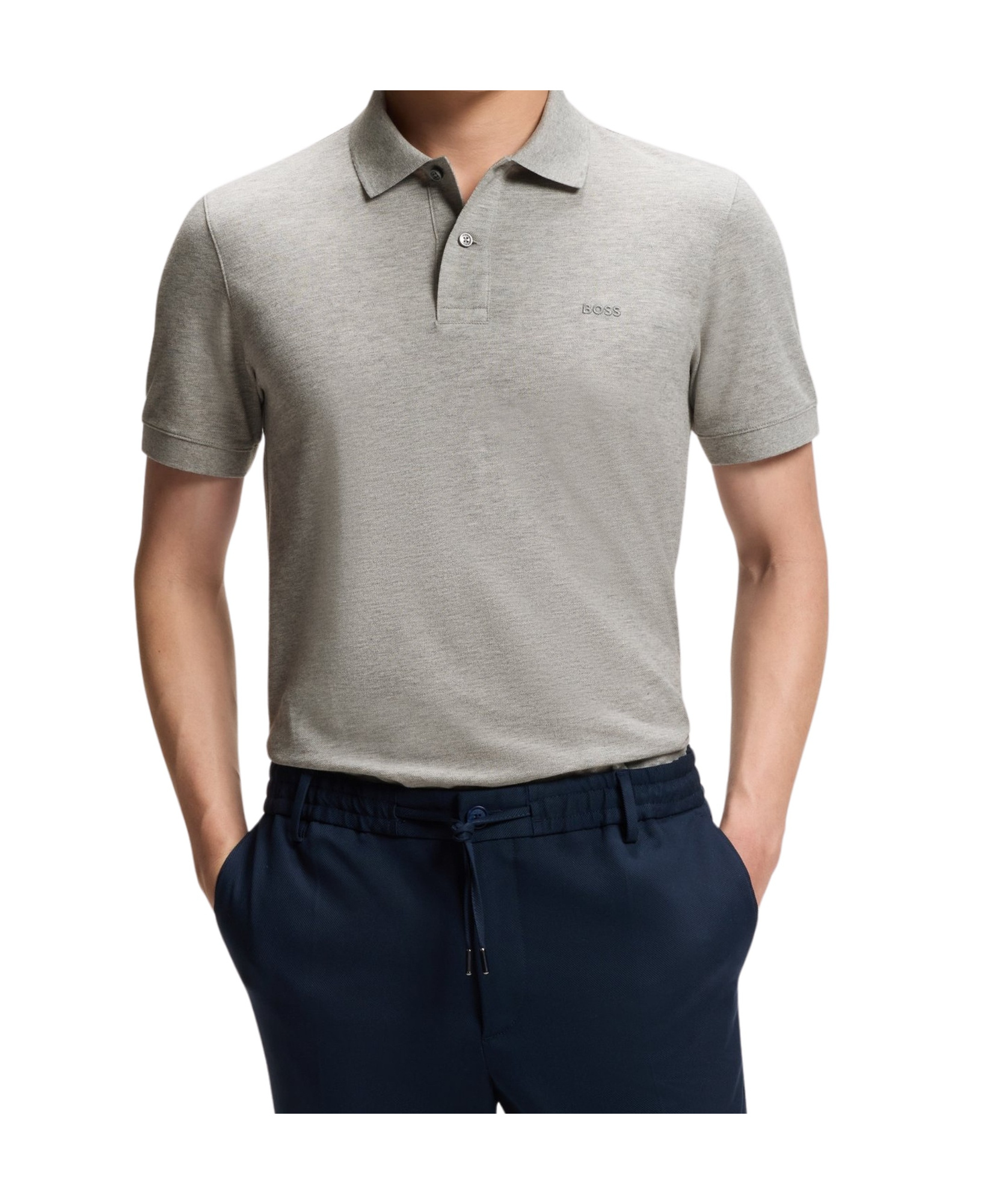 HUGO BOSS Pallas polo shirt in cotton-piqué with embroidered logo