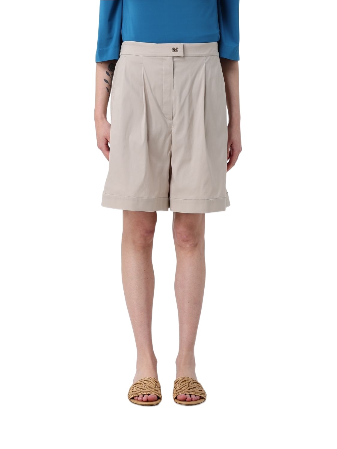MAX MARA Max Mara Tailored Pleated Beachwear Shorts