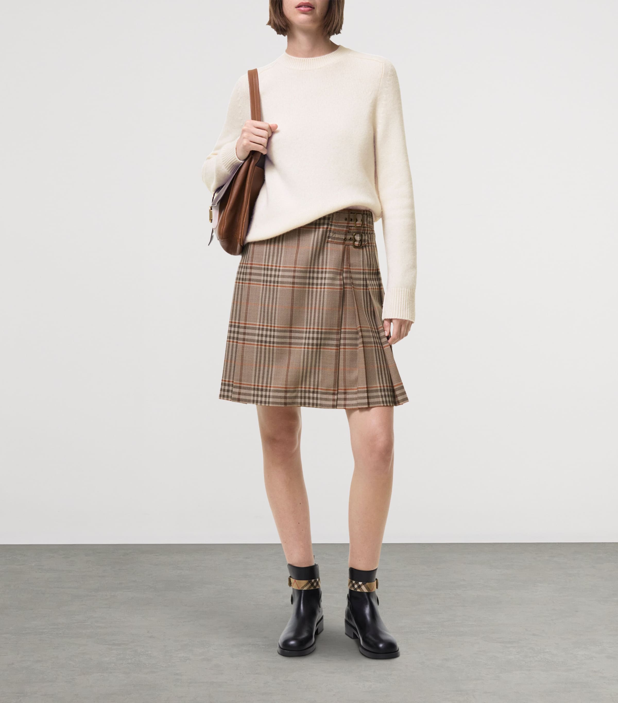 BURBERRY Burberry Wool Check Mini Kilt