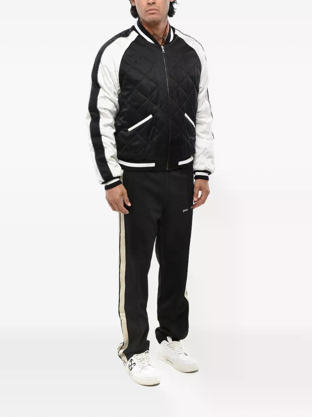 PALM ANGELS Palm Angels Quilted Bomber Jacket with Embroidery