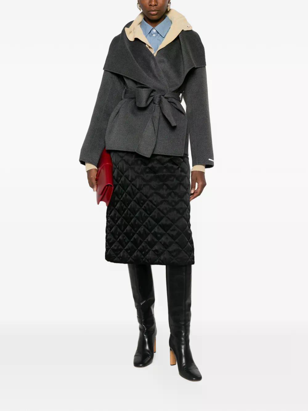 MARELLA Marella Belted Shawl-Collar Coat