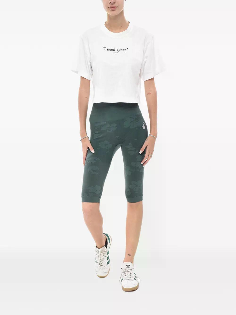 OFF-WHITE meteor floral-print leggings