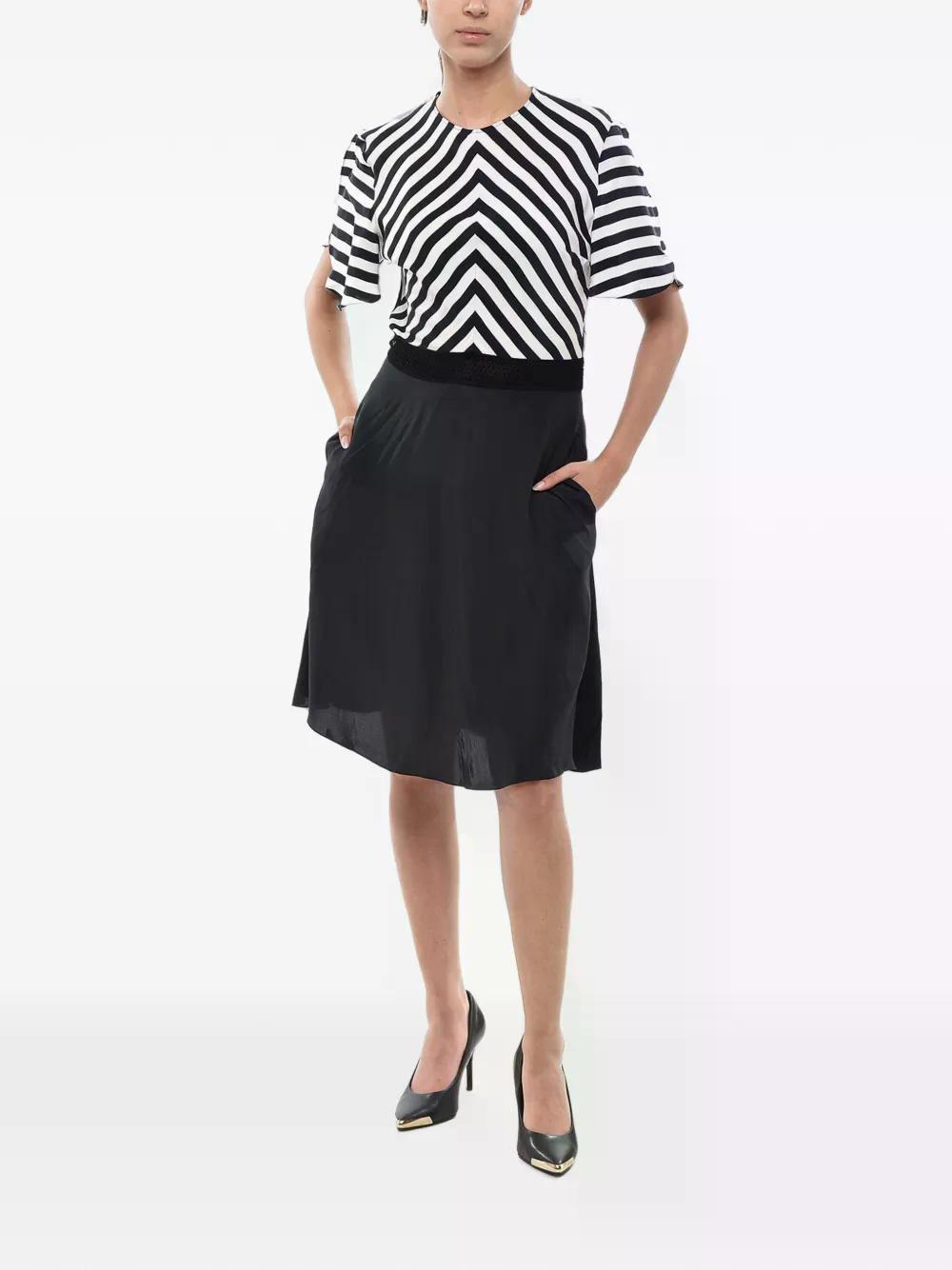 STELLA MCCARTNEY Stella McCartney Striped Short-Sleeve Midi Dress