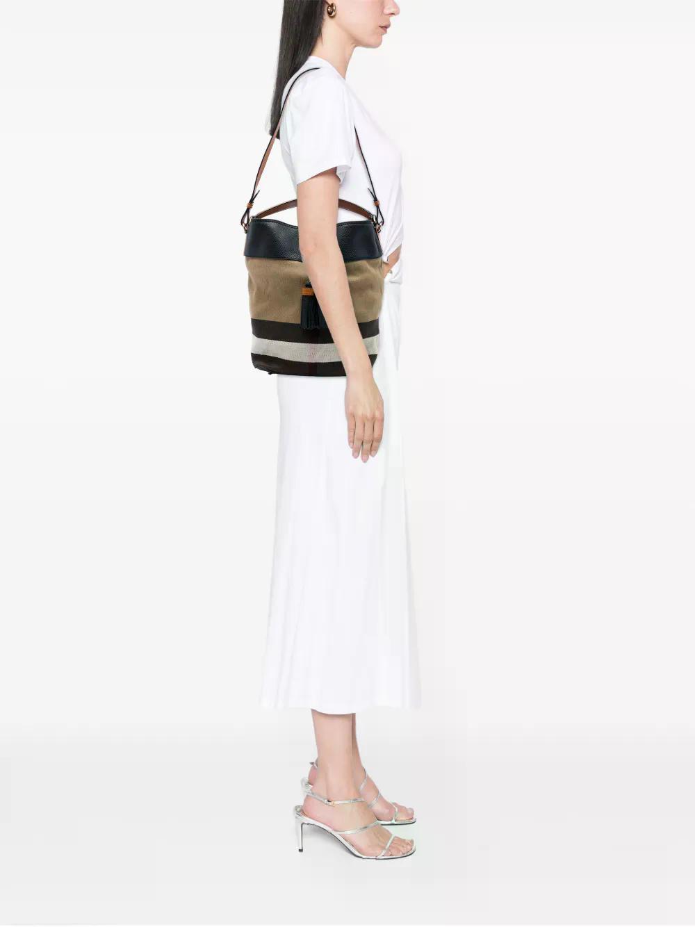BURBERRY Burberry Ashby Tassel Bucket Bag Satchel