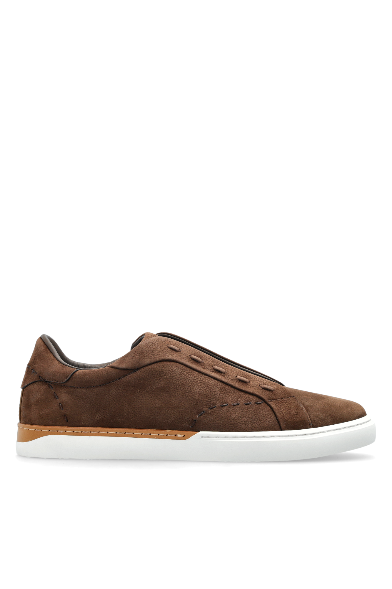 FENDI Fendi BROWN City suede sneakers