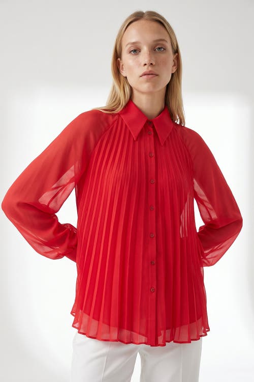 EXQUISE Exquise Keyla Pleated Shirt