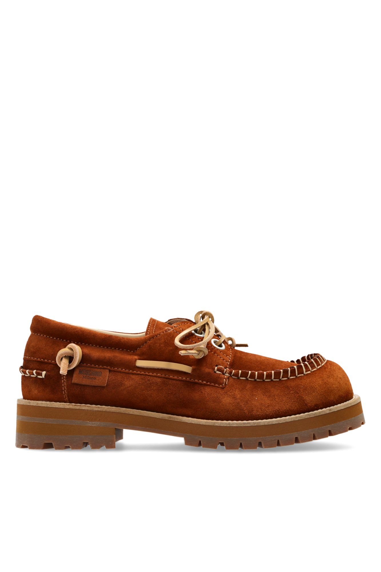 MOSCHINO Moschino Suede Loafers with Contrasting Stitching