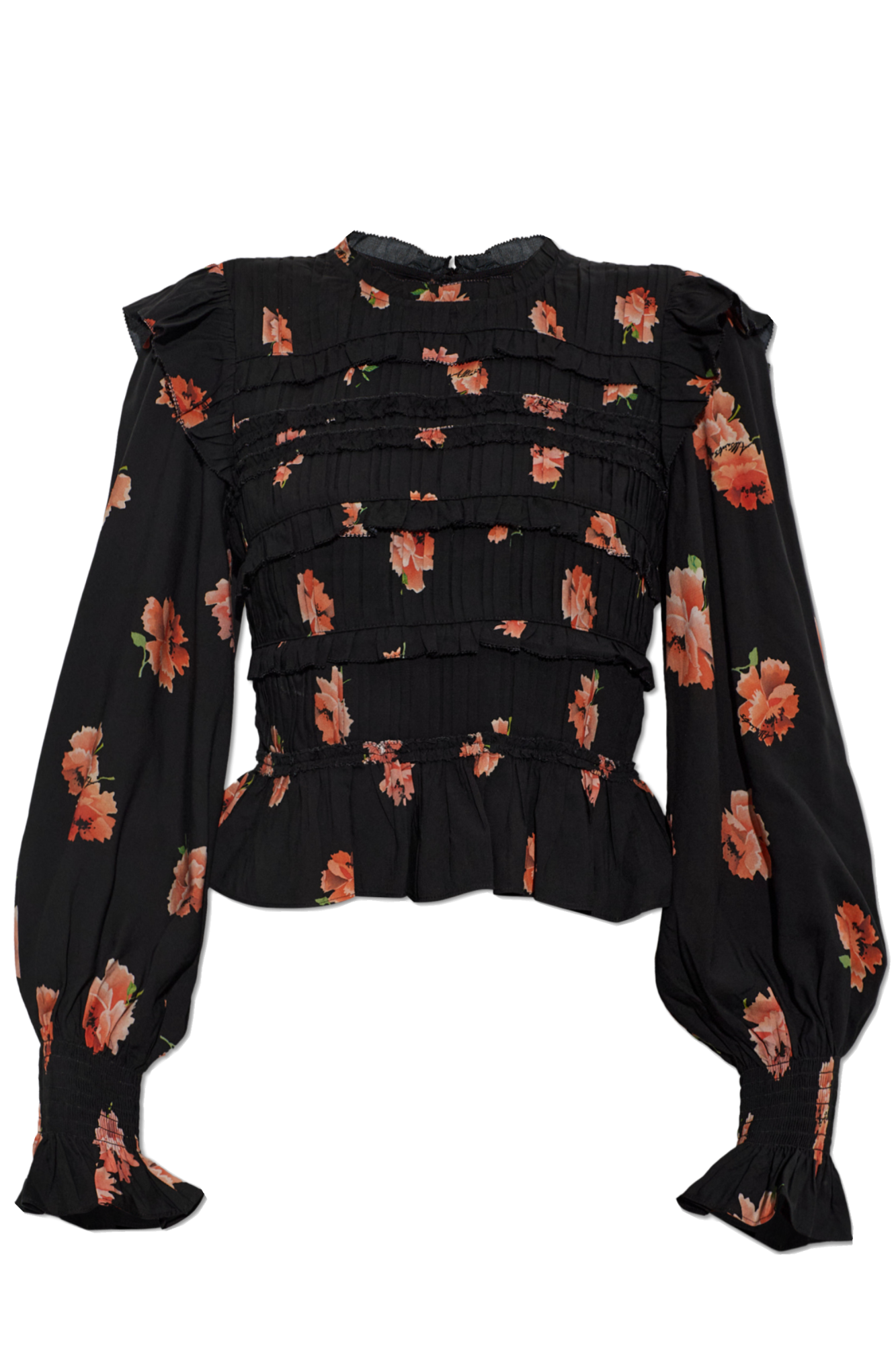 ALLSAINTS ALLSAINTS Floral Print Tiered Maxi Skirt