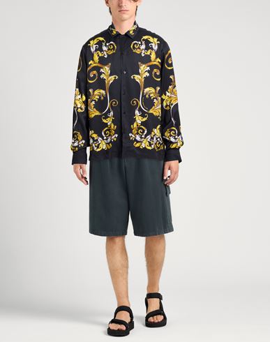 VERSACE man shirt black size 38 viscose
