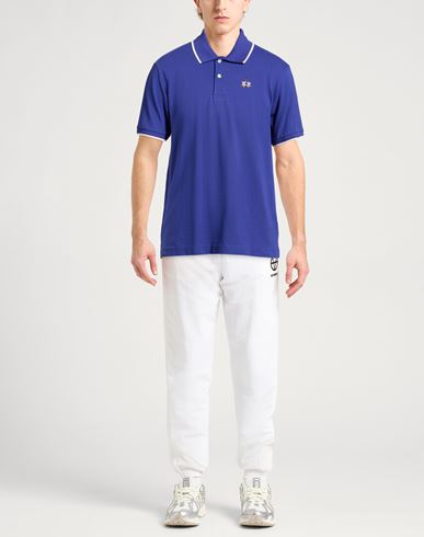 LA MARTINA man polo shirt navy size s cotton