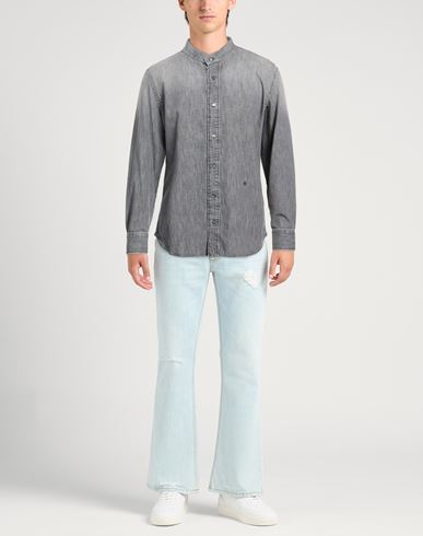JACOB COHEN man denim shirt charcoal size l cotton