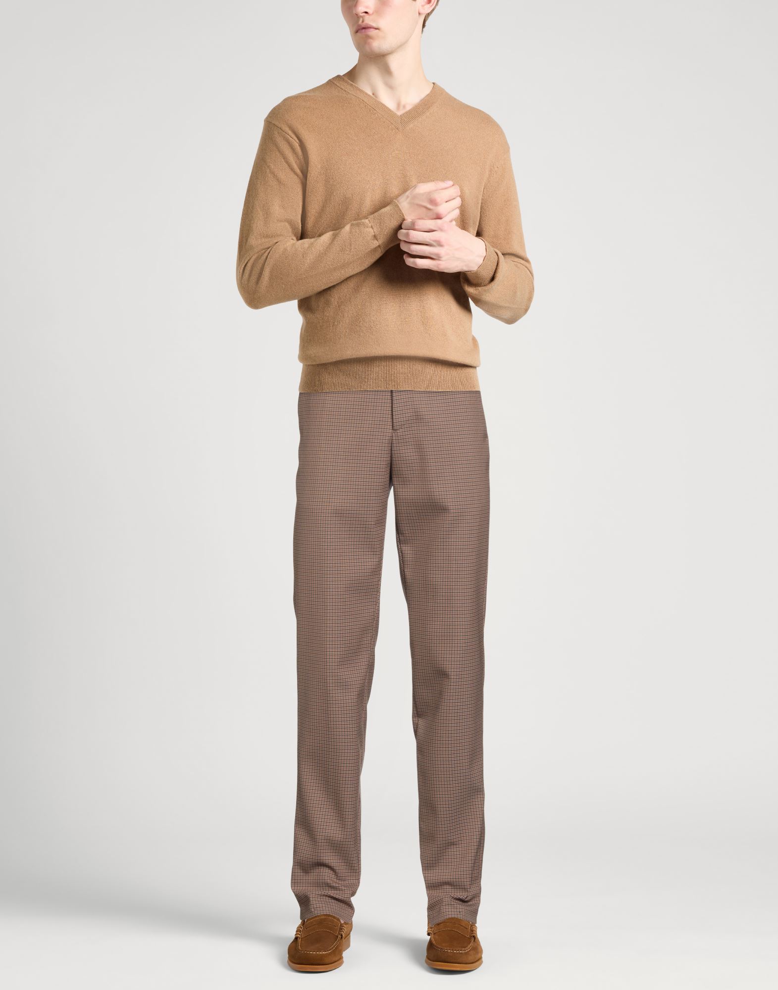 LARDINI LARDINI Checked Twill Chino Pants