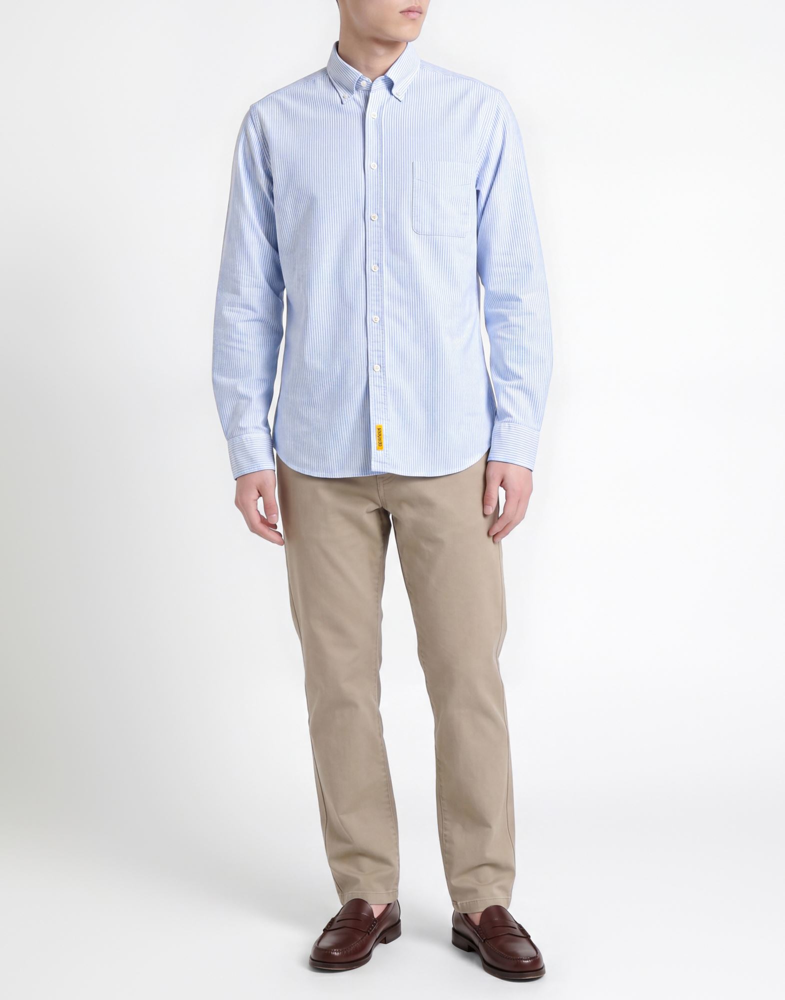 B.D.BAGGIES b. d.baggies man shirt sky blue size s cotton