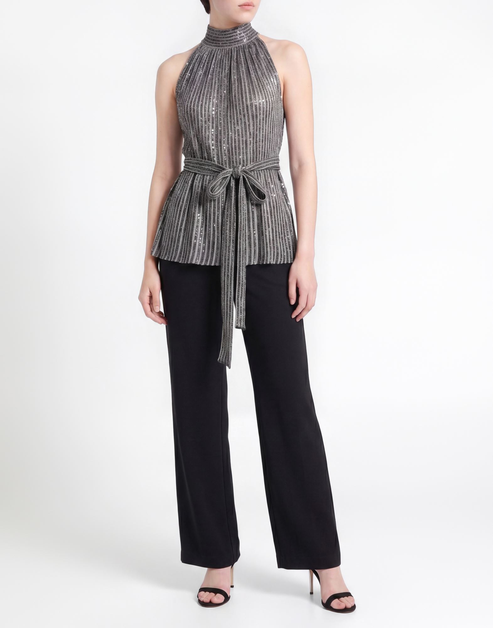 MISSONI Missoni Ribbed Knit Halterneck Top with Sequins