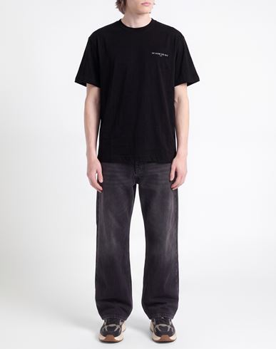 IH NOM UH NIT man t-shirt black size s cotton, linen