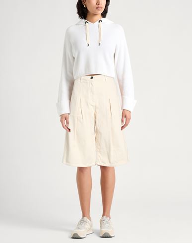 PINKO PINKO High Waisted Cotton Bermuda Shorts with Embroidered Logo