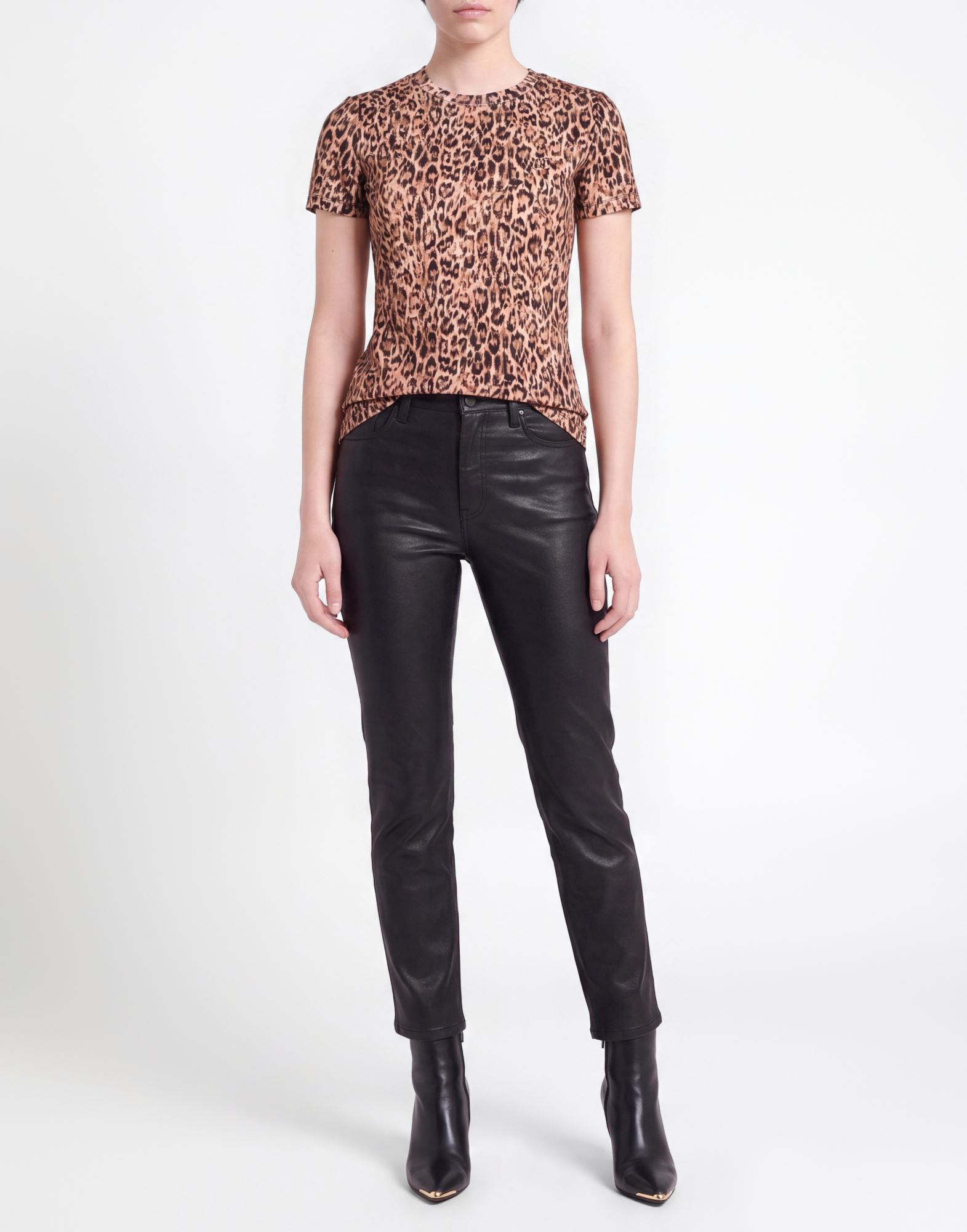 JUST CAVALLI JUST CAVALLI Leopard Print Crewneck T-Shirt