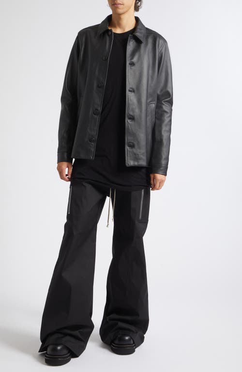 RICK OWENS Rick Owens Brad Leather Button-Up Jacket