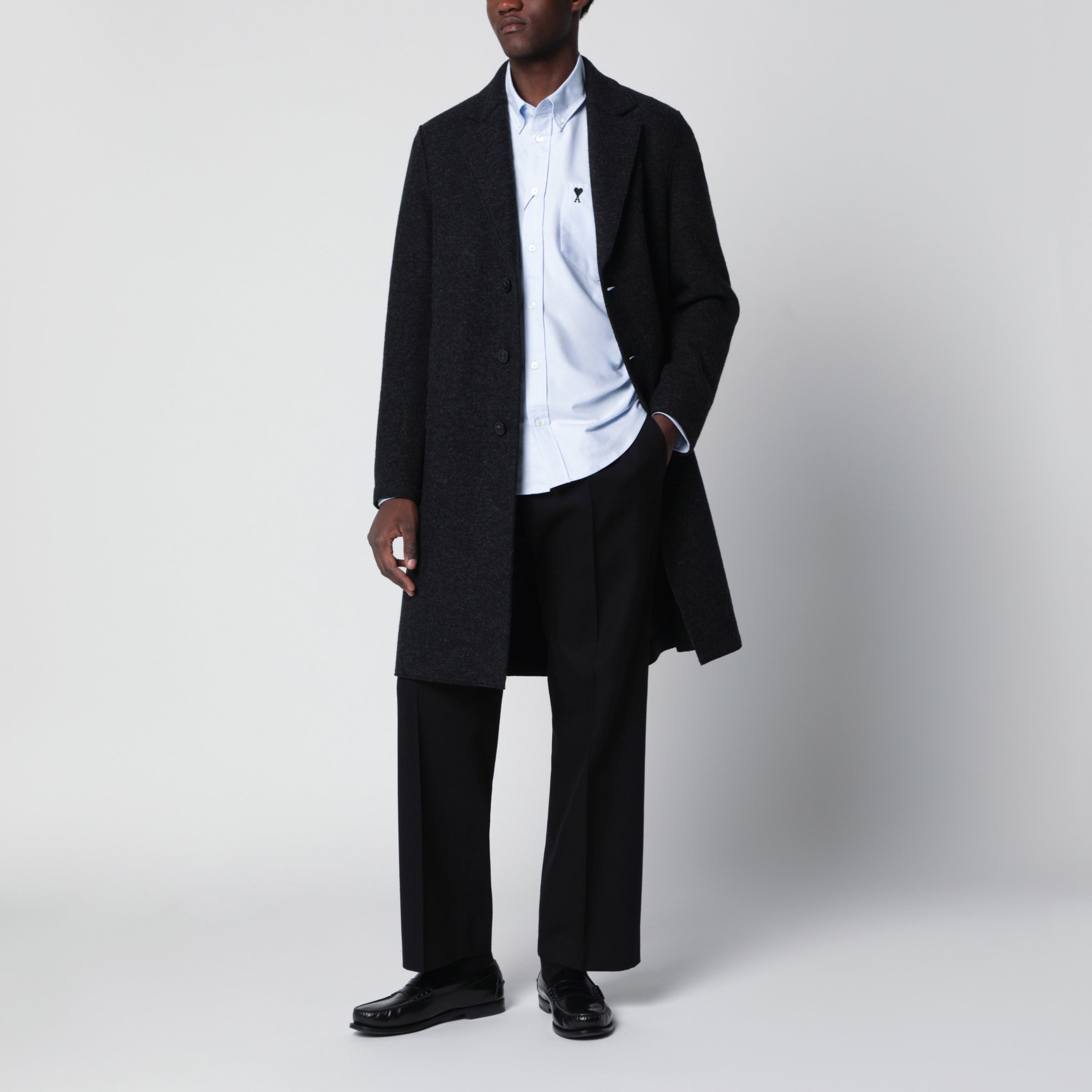 HARRIS WHARF LONDON Harris Wharf London Single-Breasted Wool Coat