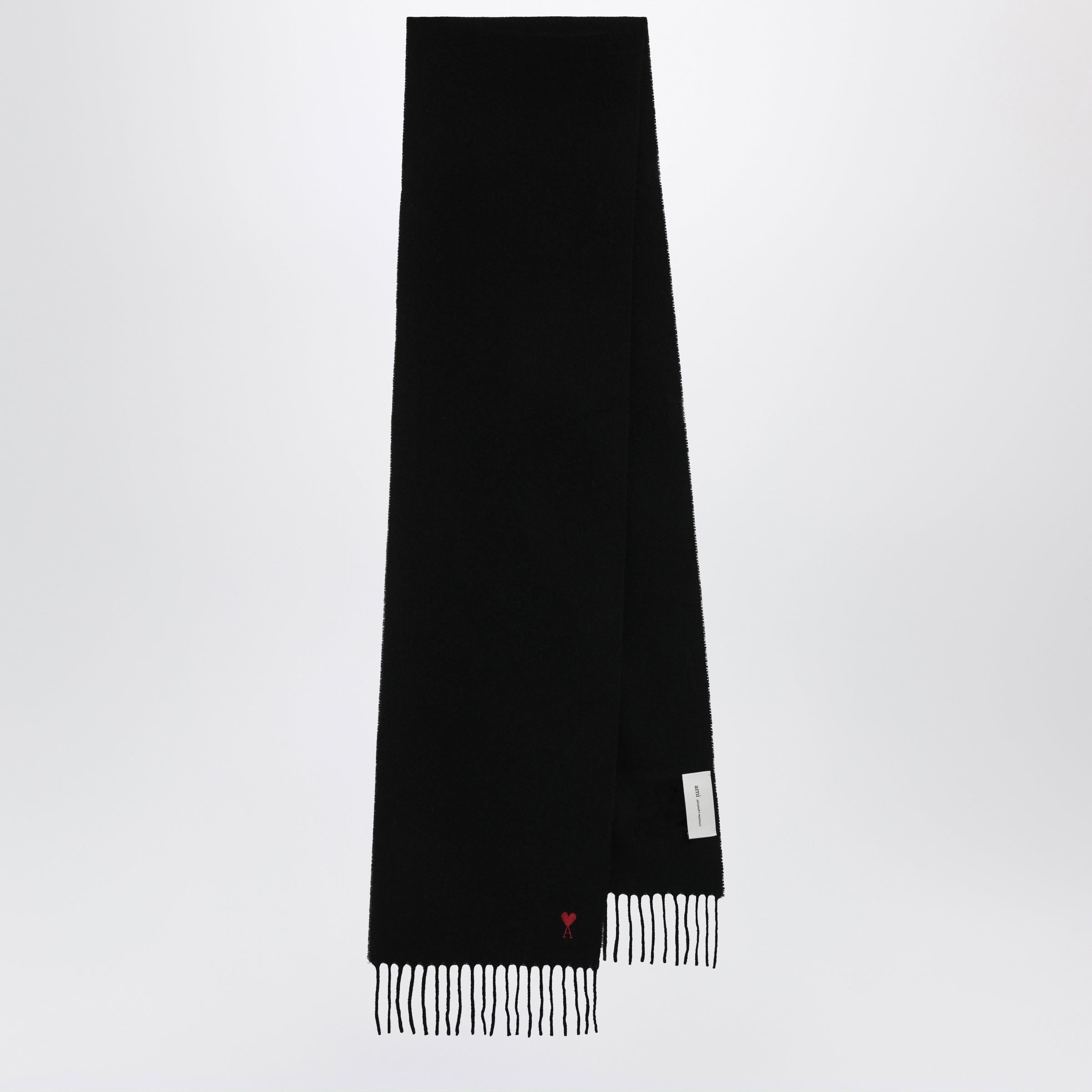 AMI Ami de Coeur black wool scarf