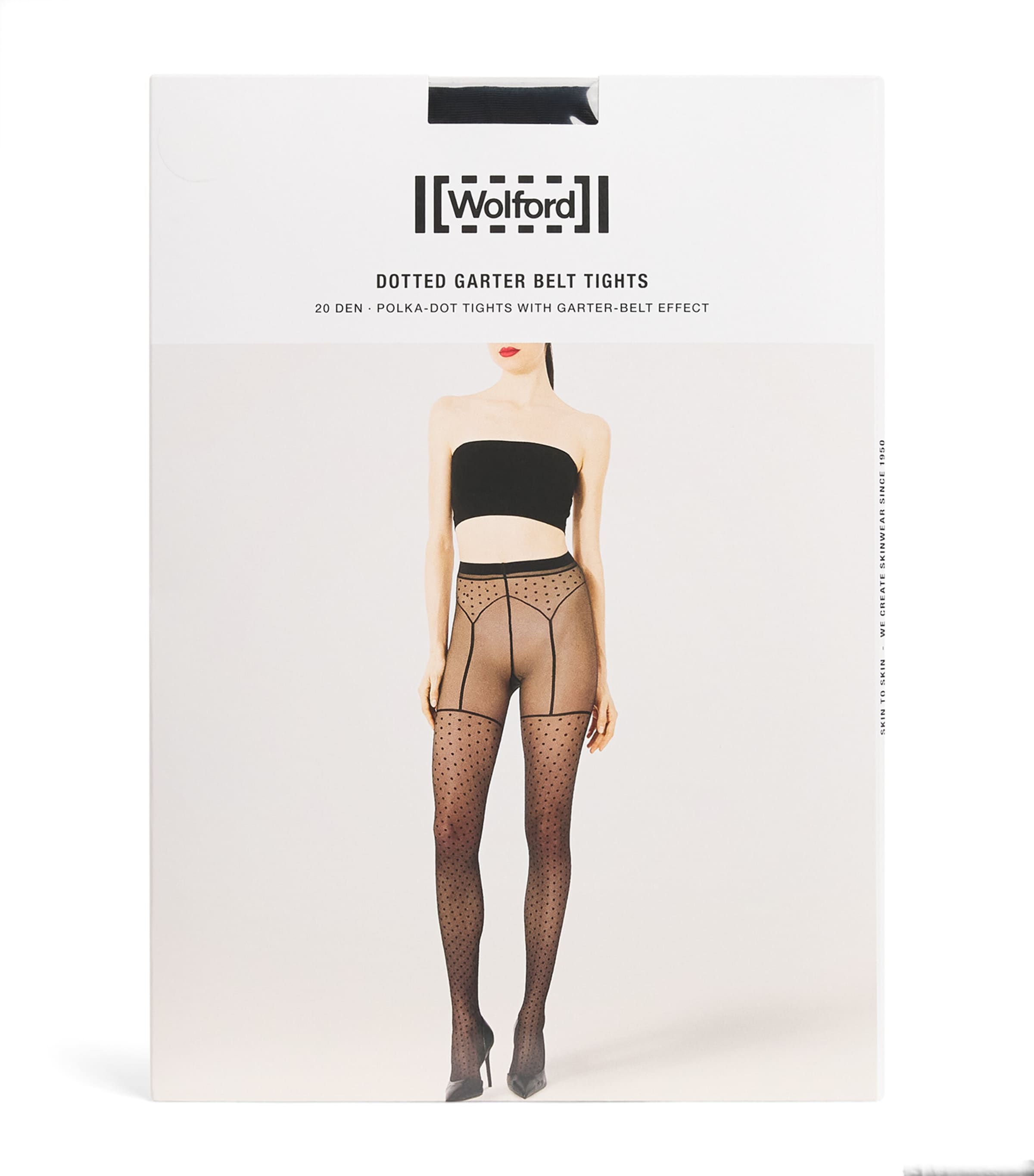 WOLFORD Wolford Dotted Garter Belt Tights - 20 Denier