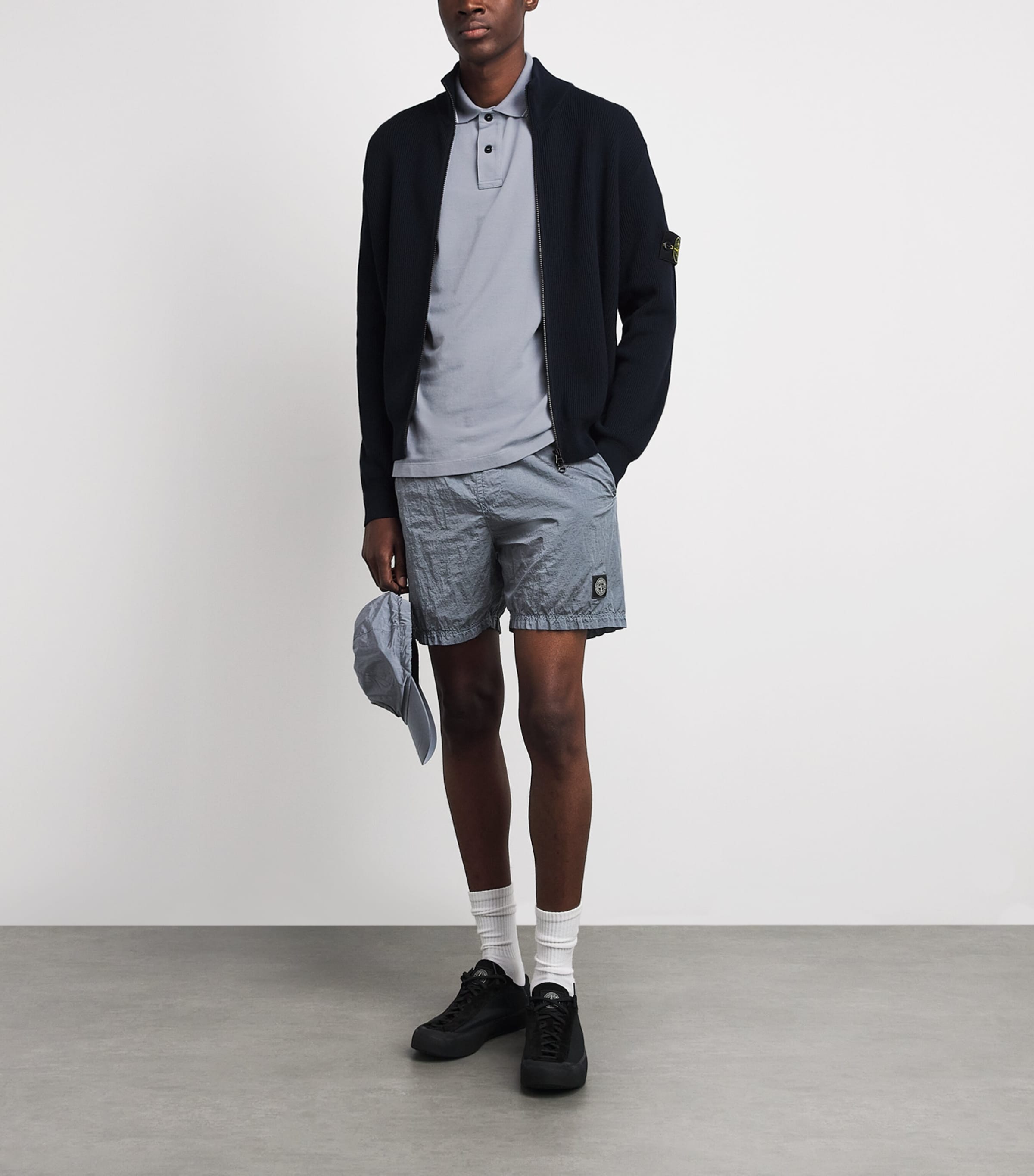 STONE ISLAND cotton compass polo shirt