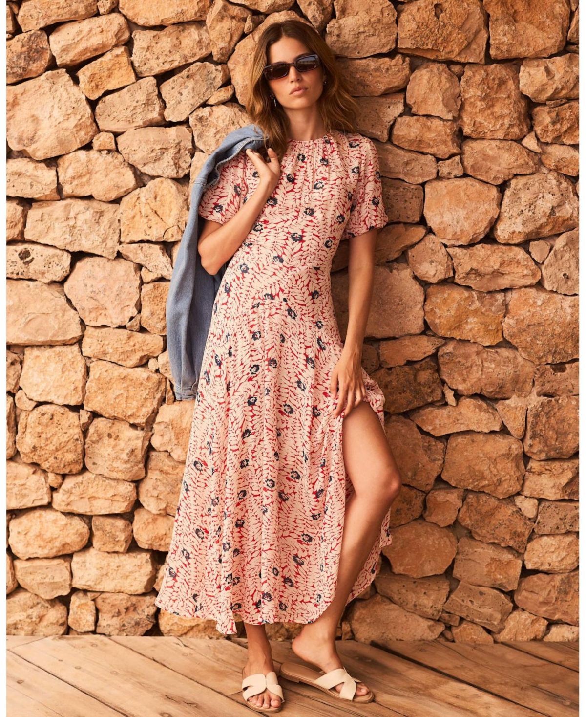 MINT VELVET Mint Velvet Printed Puff Sleeve Maxi Dress