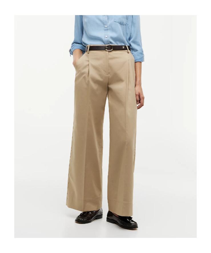 TOMMY HILFIGER Tommy Hilfiger Logo Embroidered Wide Leg Chinos