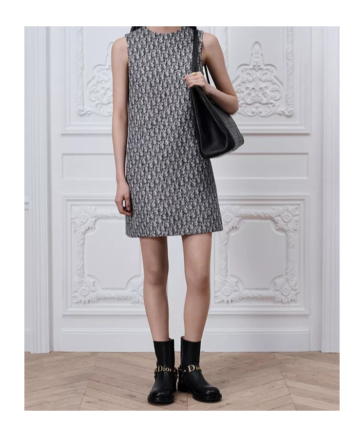 DIOR Dior Sleeveless Round Neck Dress with Pocket Detail