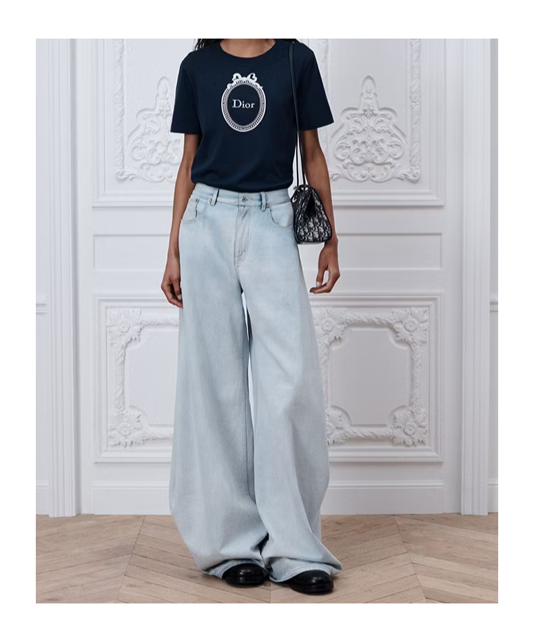DIOR Dior Médaillon Embroidered Fitted T-Shirt