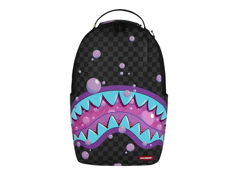 cute leather backpack with teeth Kids USB Unique Shark School Backpacks Padded shoulder straps / Adjustable straps / Breathable back panel Sprayground Sharks In Candy Faux-Leather
