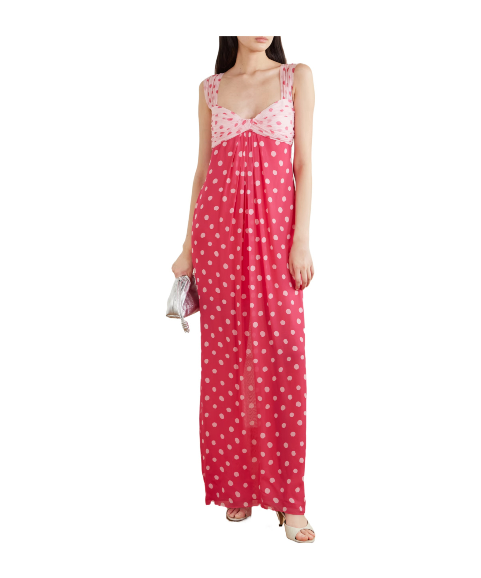 SALONI Saloni Polka Dot Maxi Dress