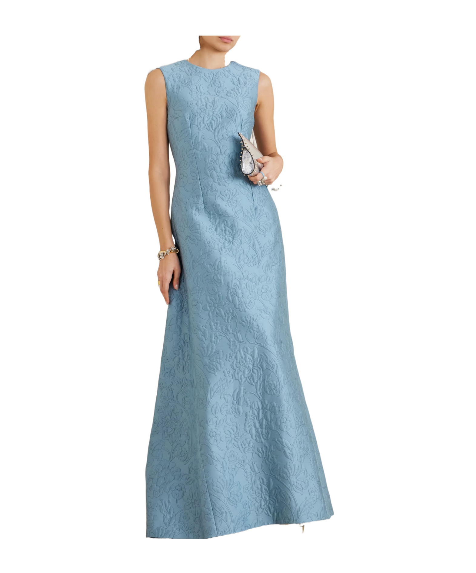 EMILIA WICKSTEAD Emilia Wickstead Open-Back Cloqué Maxi Dress